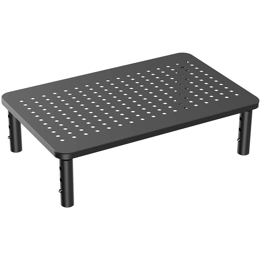 HUANUO Ergonomic Metal Monitor Riser Stand with Ventilated Platform fo ...