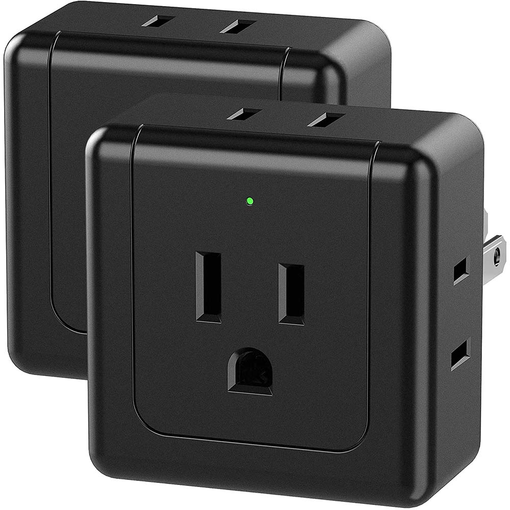 SUPERDANNY Wall Mounted Outlet Extender Splitter Flat Plug Adapter ...